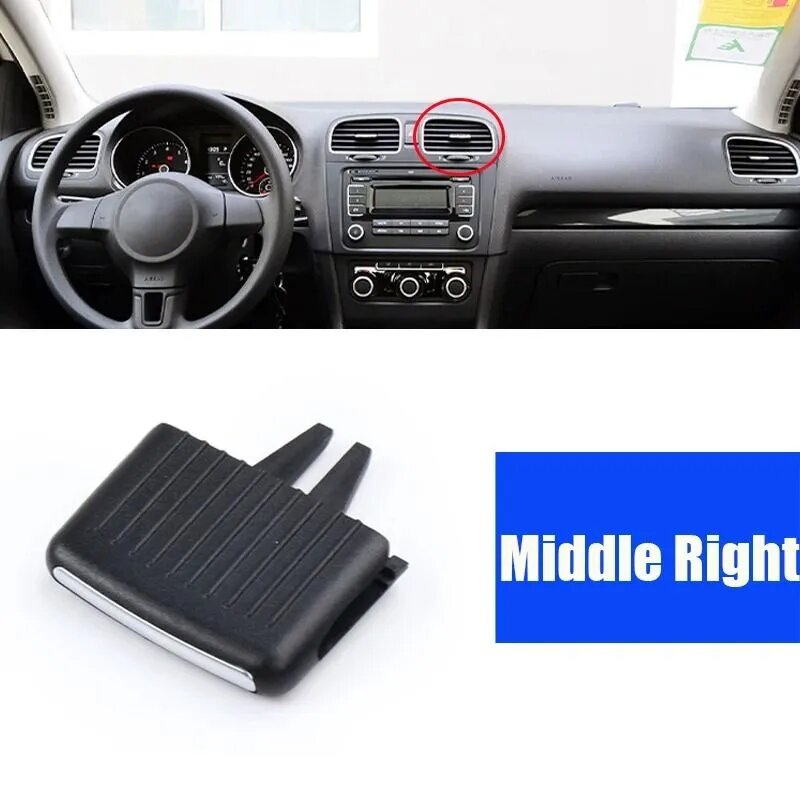 Ремкомплект фиксатора вентиляции кондиционера Volkswagen VW Golf 6 2009-2014.
