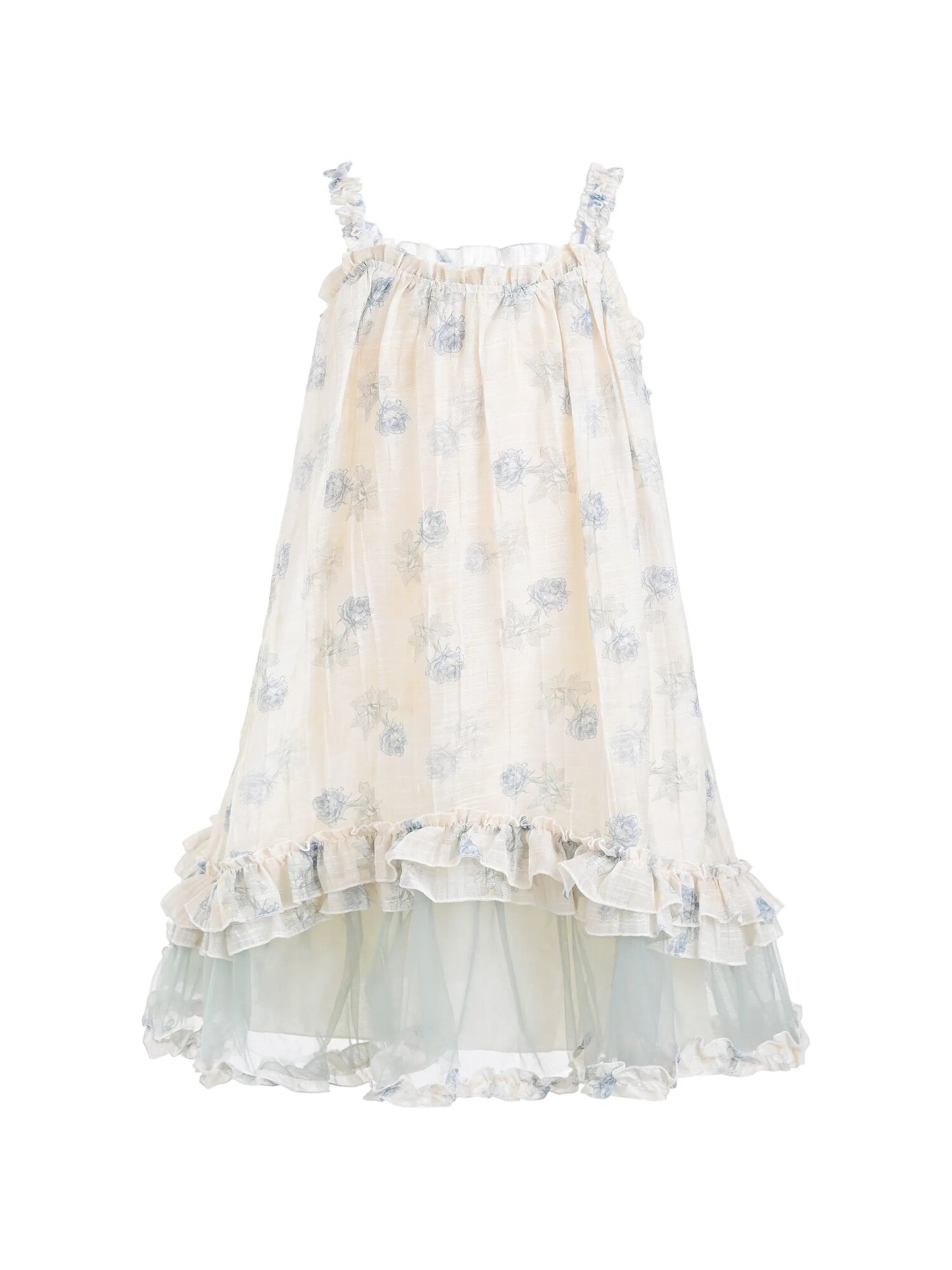 Платье Floral-print ruffled dress