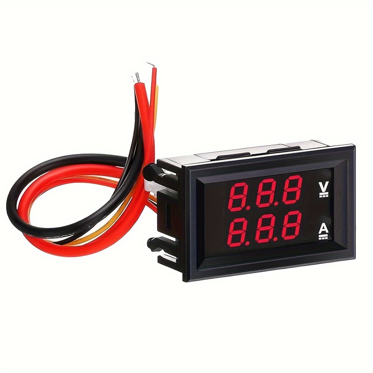 Цифровой вольтметр-амперметр DC 100V 100A 0.28" двойной LED дисплей с соединительными проводами, красный+красный
