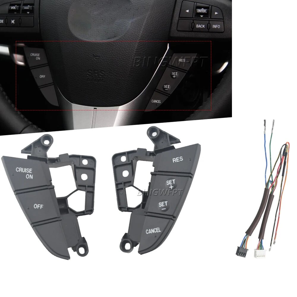 Кнопка круиз-контроля на руле для Mazda 3 BL, CX-5, CX5, CX-7, CX7 2008-2013