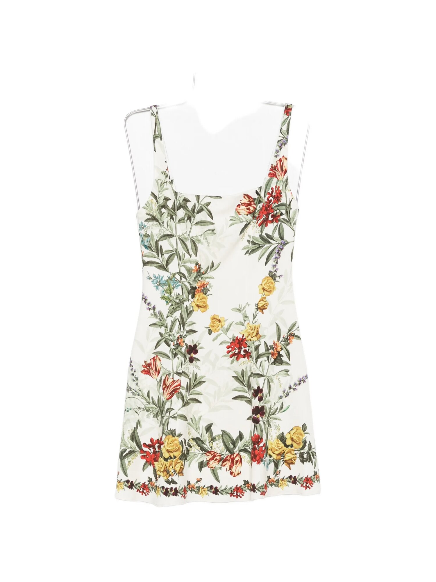 Платье Floral-print square-neck mini dress