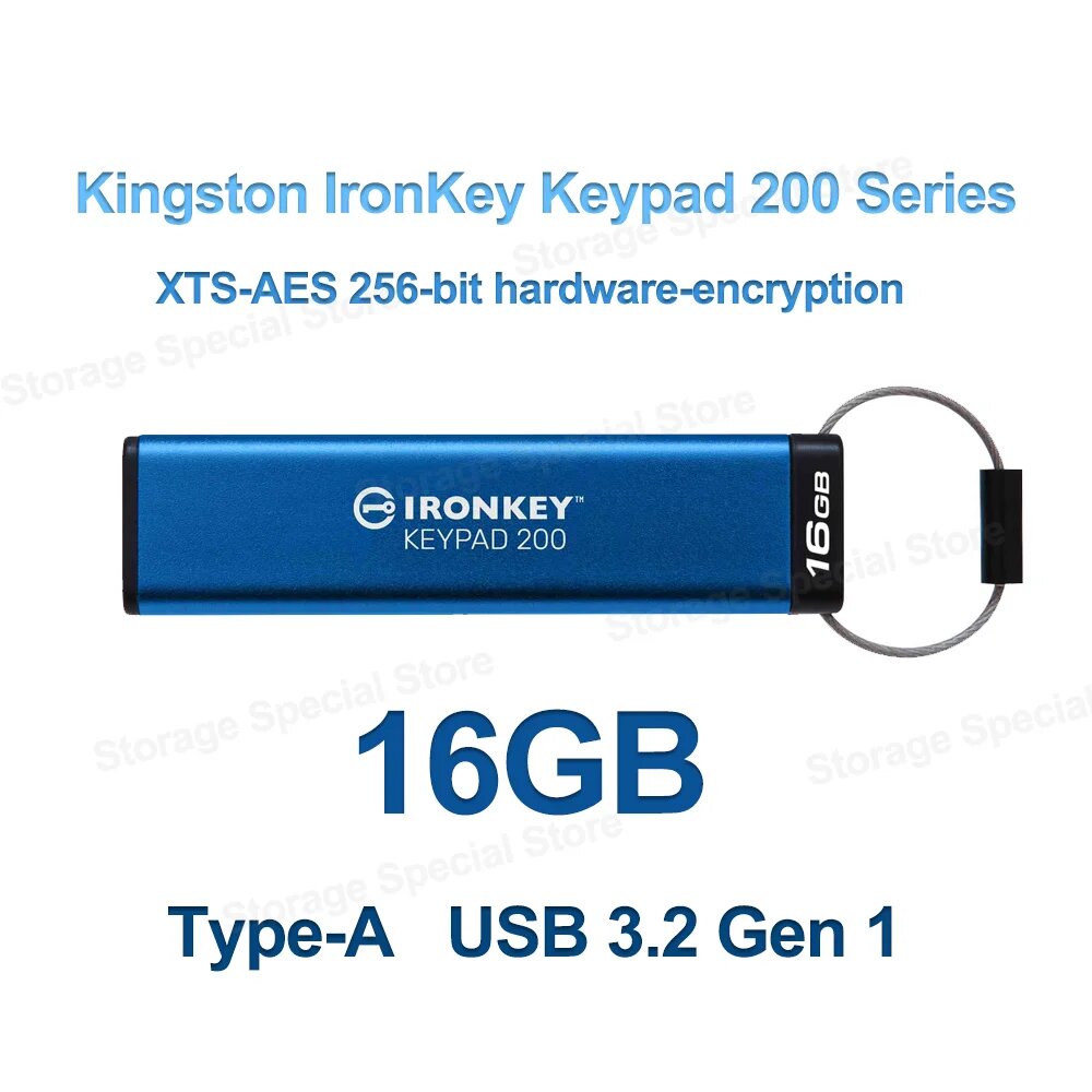 Kingston Ironkey Keypad 200 8ГБ зашифрованный флешка 16GB