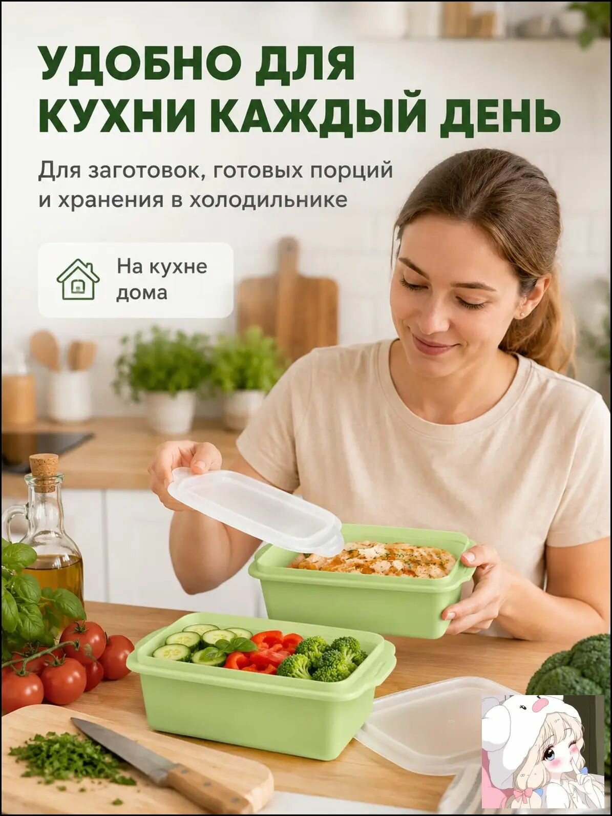 Форма для льда силиконовая, 2 шт в комплекте, зеленый цвет, для морозильной камеры, практичный кухонный аксессуар — фото 1