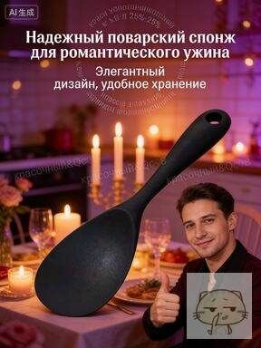 Лопатка кулинарная, длина 23.05 см, 1 шт