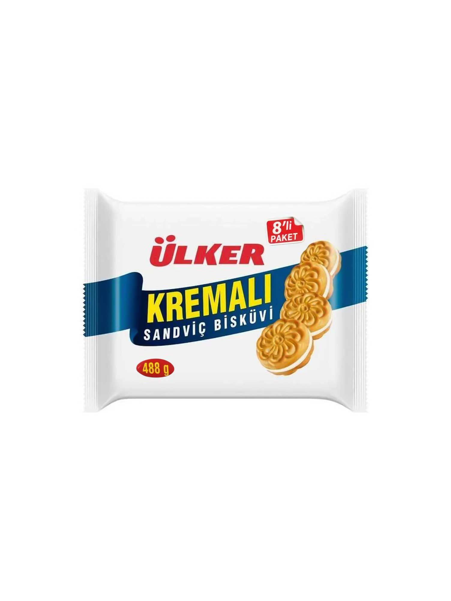 Печенье сэндвич молочное со сливочным кремом, "Ulker", Kremali sandvic biskuvi, 488гр.