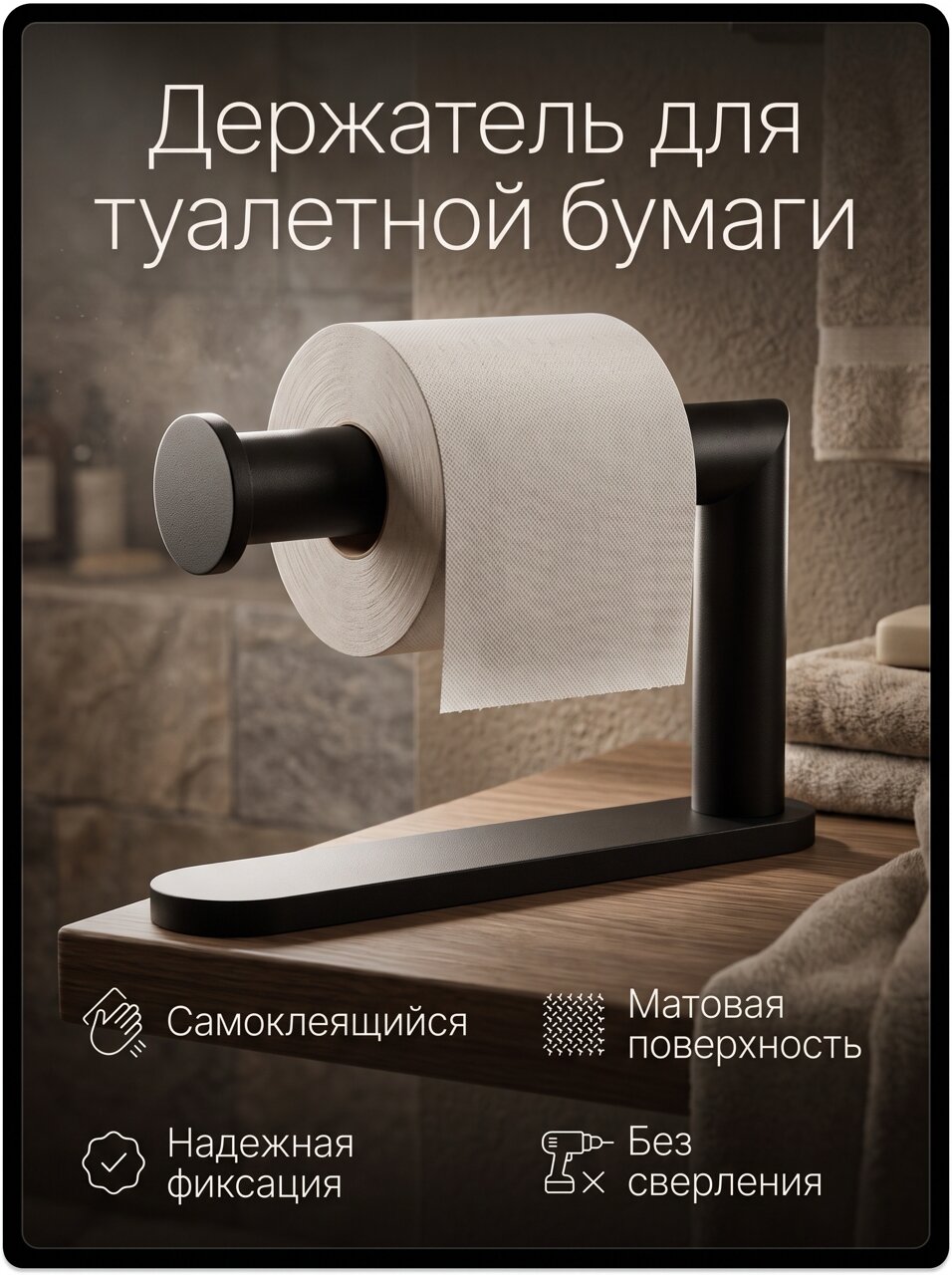 Держатель для туалетной бумаги настенный пластиковый 3д принтер