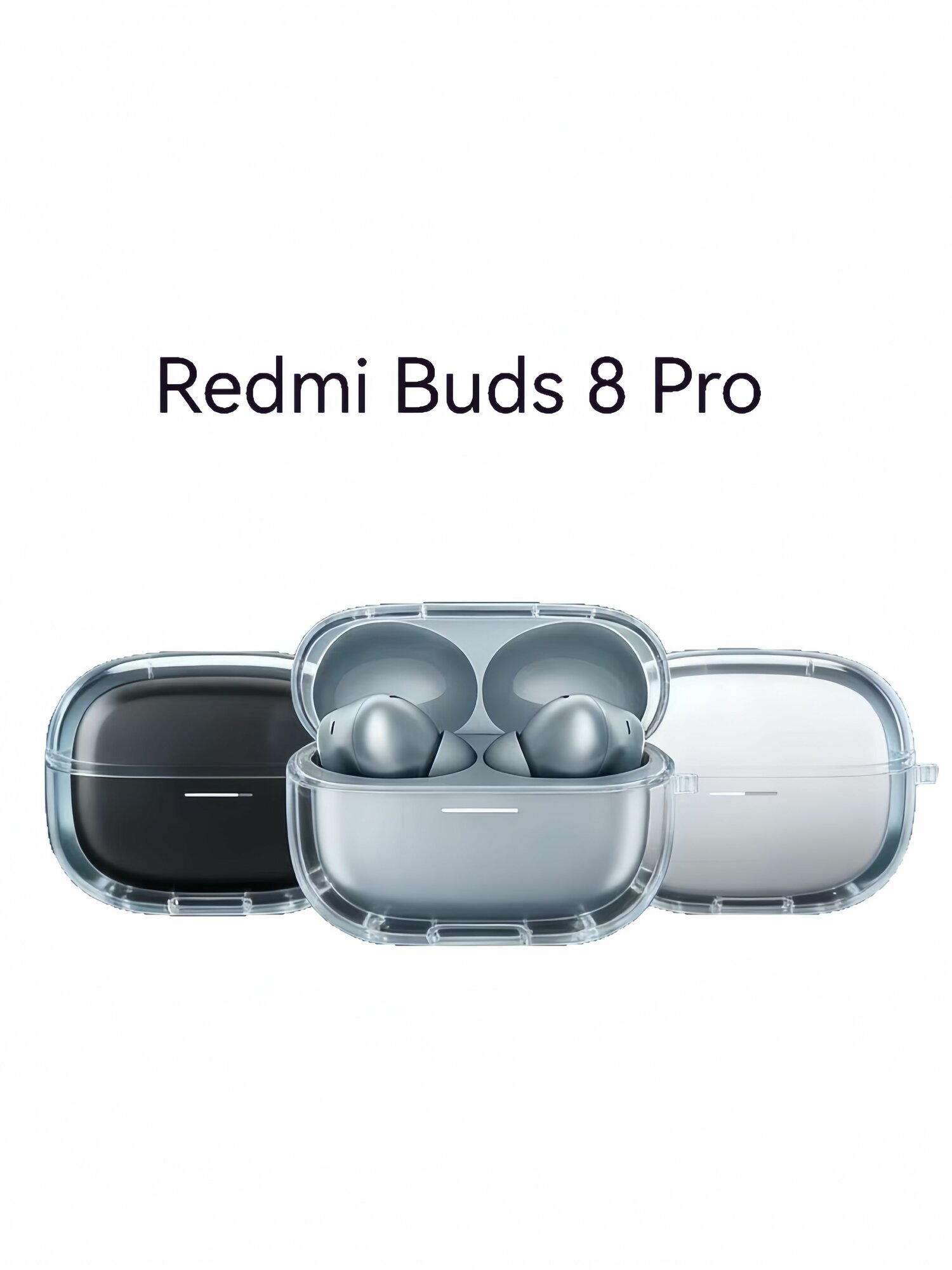 Чехол силиконовый для наушников Redmi Buds8 Pro / Buds6 Pro, с ремешком