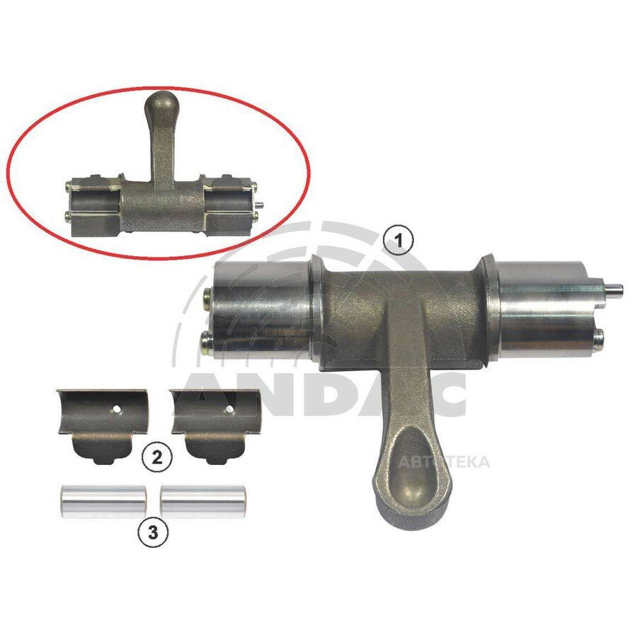 Ремкомплект суппорта Рычаг левый-1. Подшипник рычага-2. Штырь-2 (Meritor ELSA 1) ANDAC 081020222