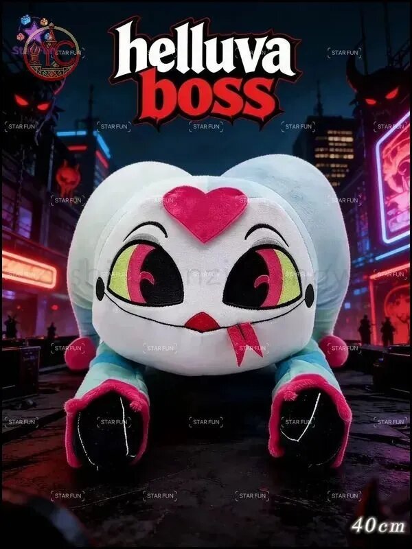 Аццкий Босс Мягкая Игрушка Helluva Boss Физроли (Fizzy) 40cm Плюшевая