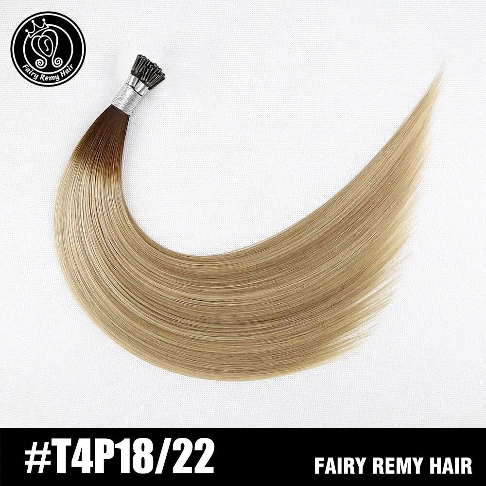 Наращивание волос Fairy Remy Hair I Tip 100% натуральные 18-20 inches 50cm, 50 прядей, T4P18-22