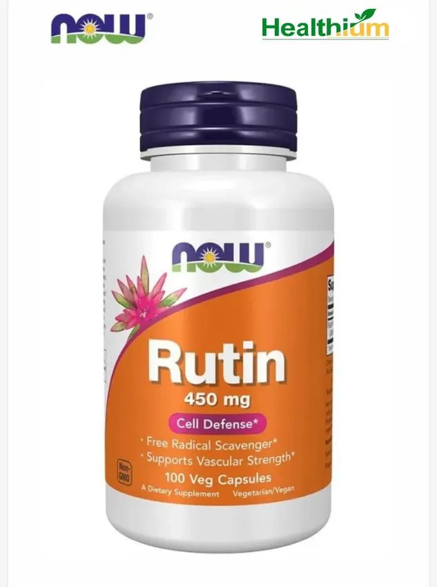 NOW Rutin 450мг 100 капсул Нау рутин Нау Для сердца и сосуддов, Укрепляет иммунитет