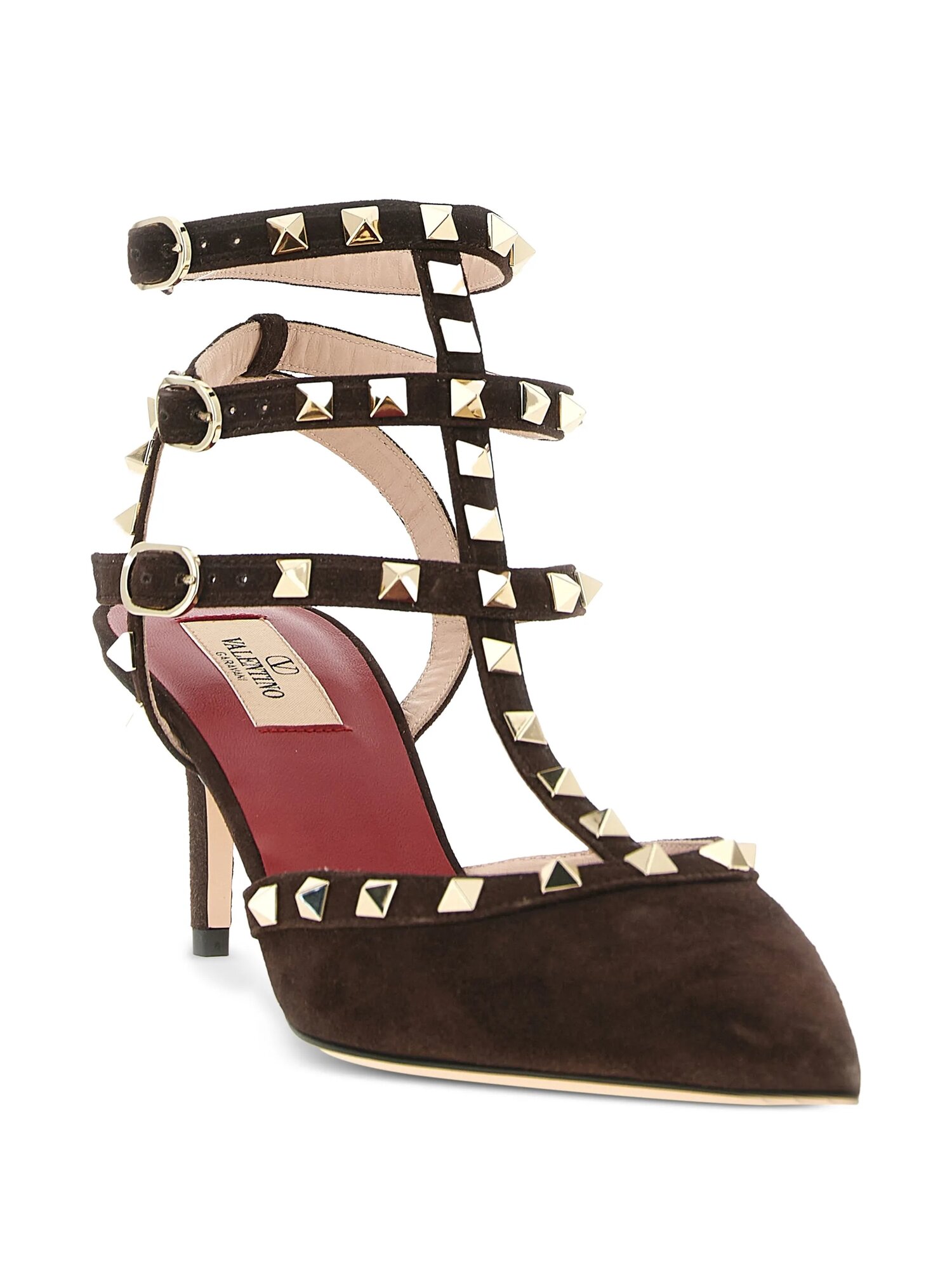 Туфли Valentino Rockstud studded heeled pumps, размер 38, brown — фото 1