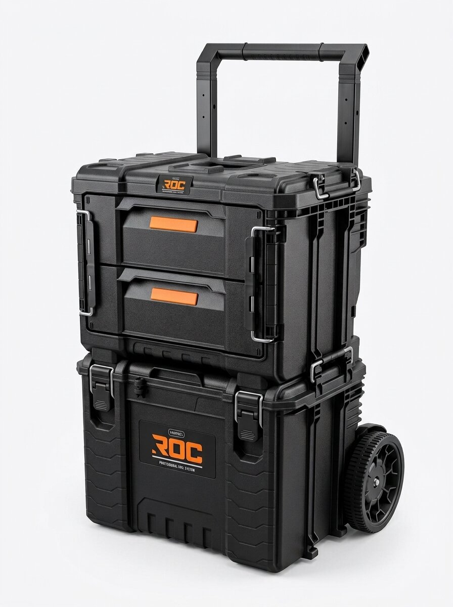 Модульная система KETER "ROC PRO GEAR" 2 Drawers, пластик, черный, 81x37х64 см