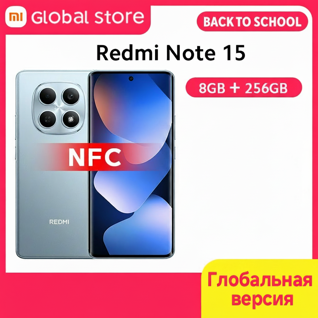 Смартфон Xiaomi Redmi Note 15 4G, 8/256ГБ, global