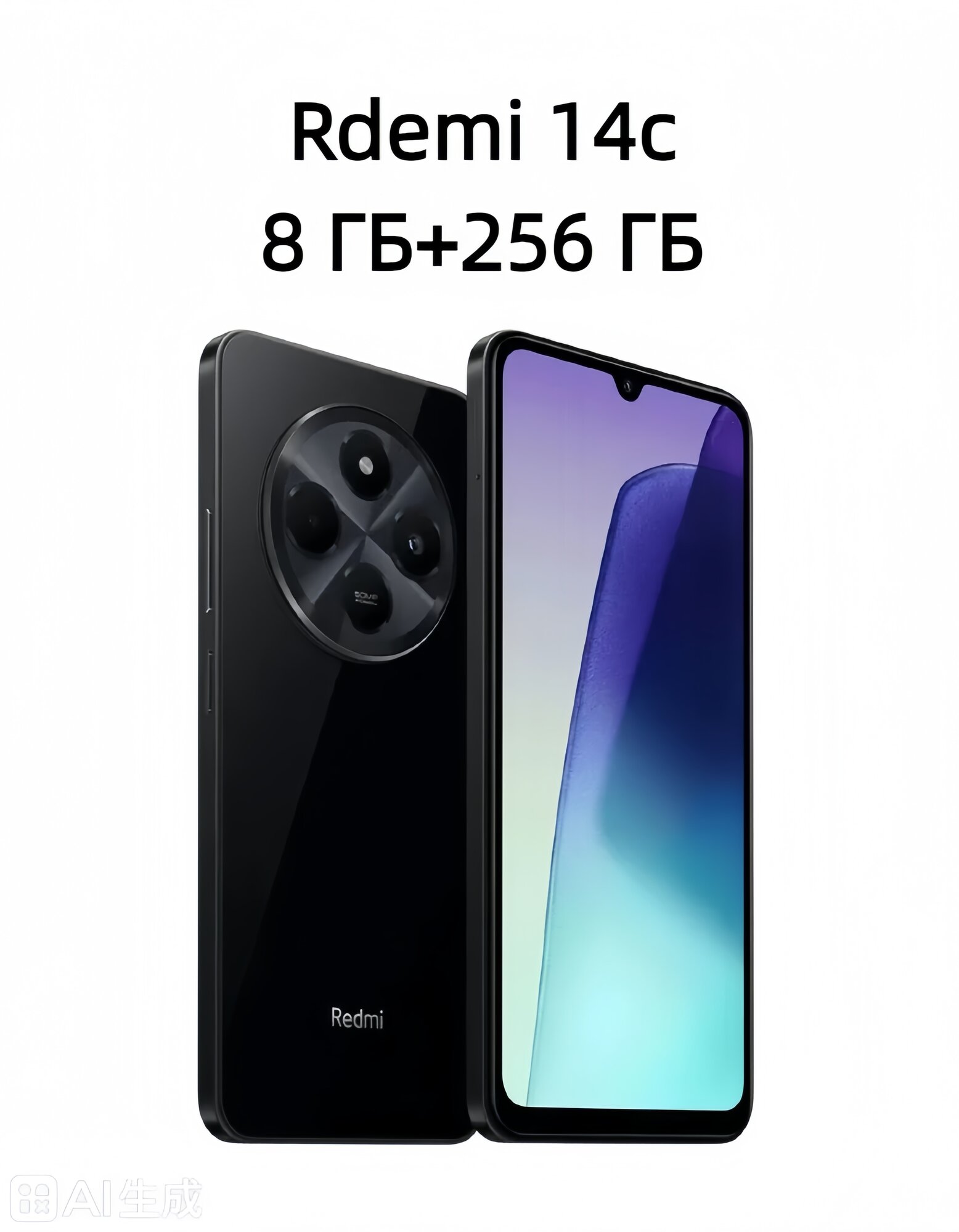 Смартфон Xiaomi Redmi 14C 8/256 ГБ RU, Dual nano SIM, черный