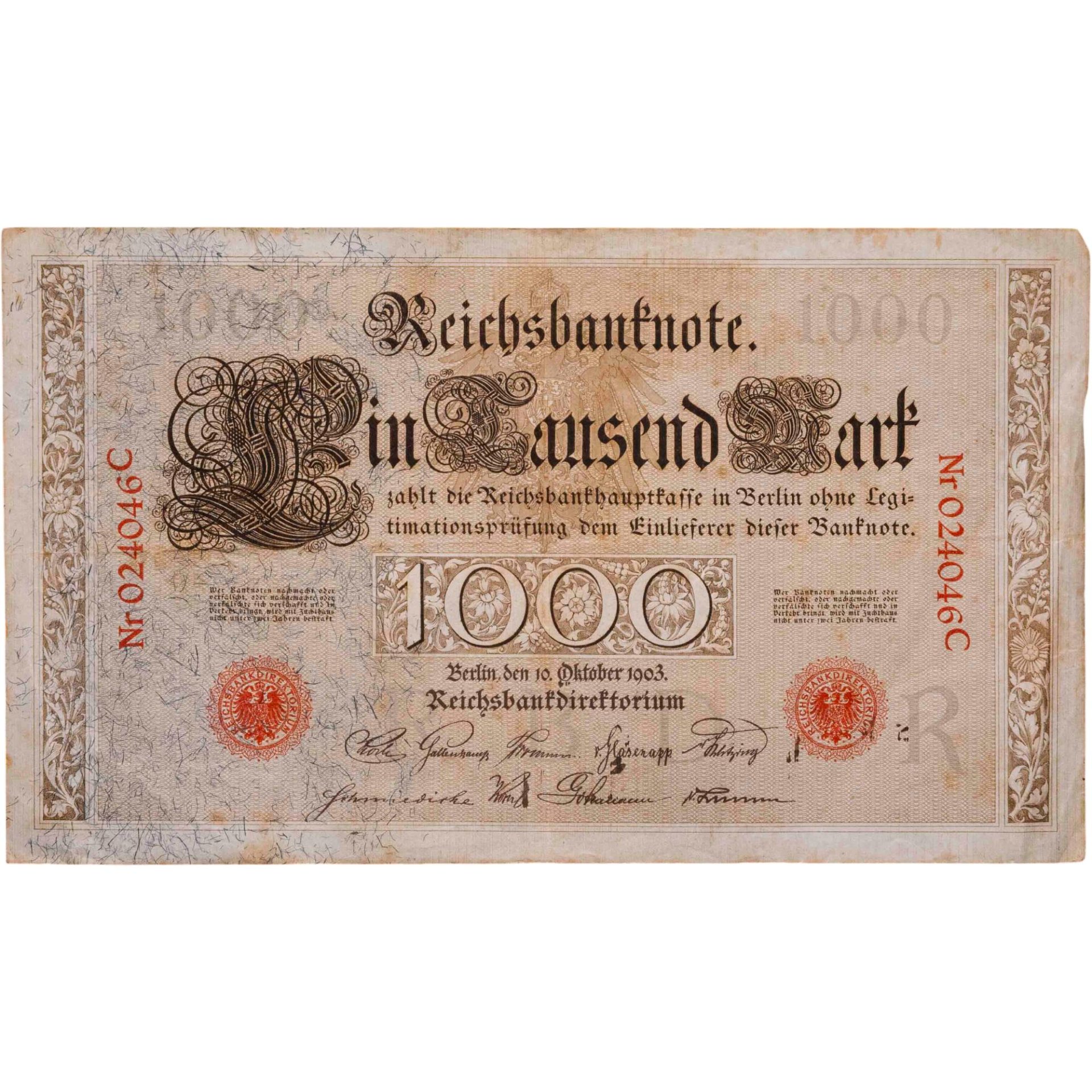 Германская империя 1000 марок 1903