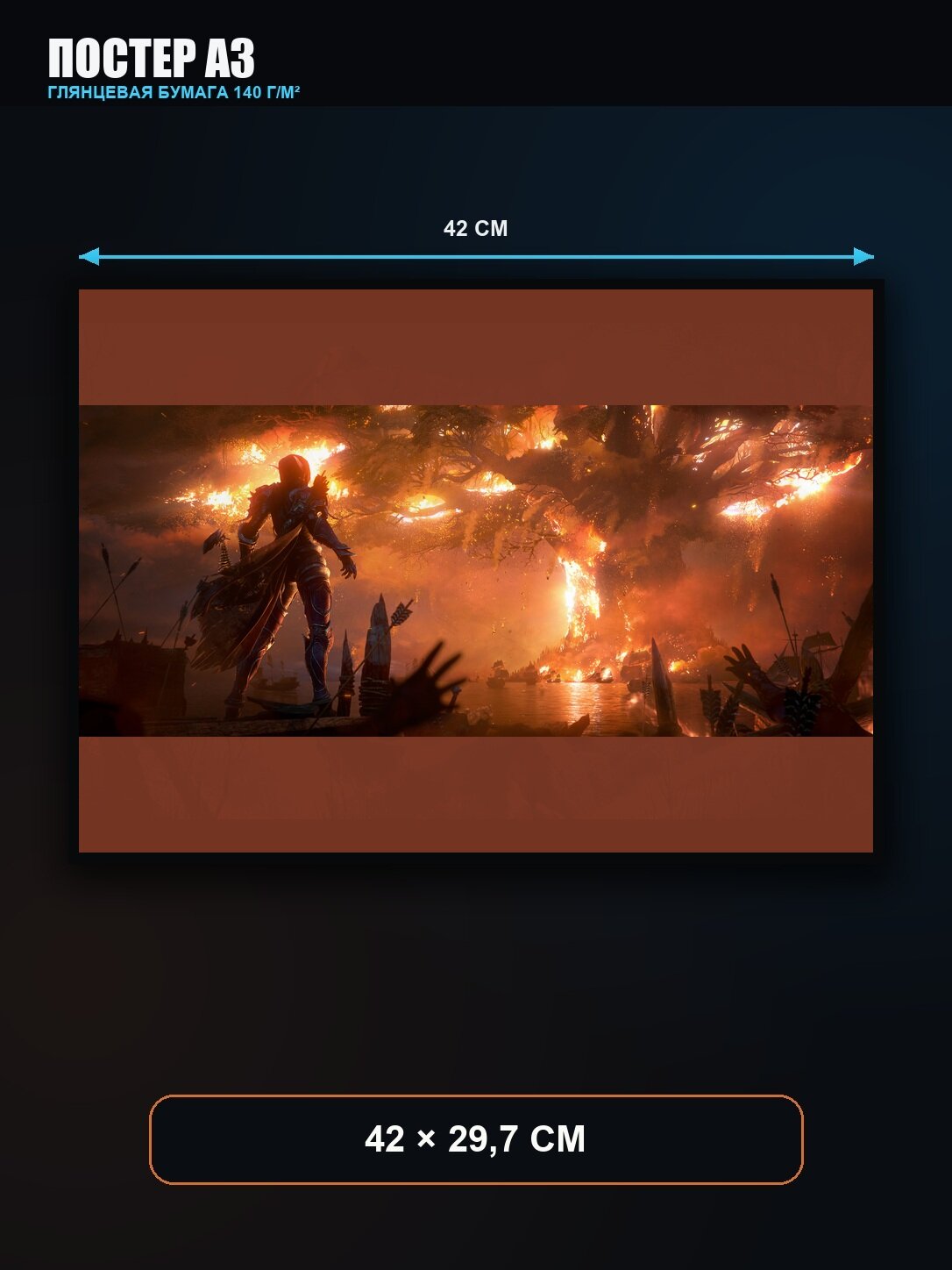 Постер Warcraft Герои — коллекционный арт для геймера A3
