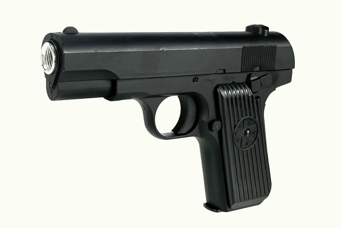 Пистолет металлический K-113S "TT mini" с глушителем Air Soft Gun, калибр 6мм