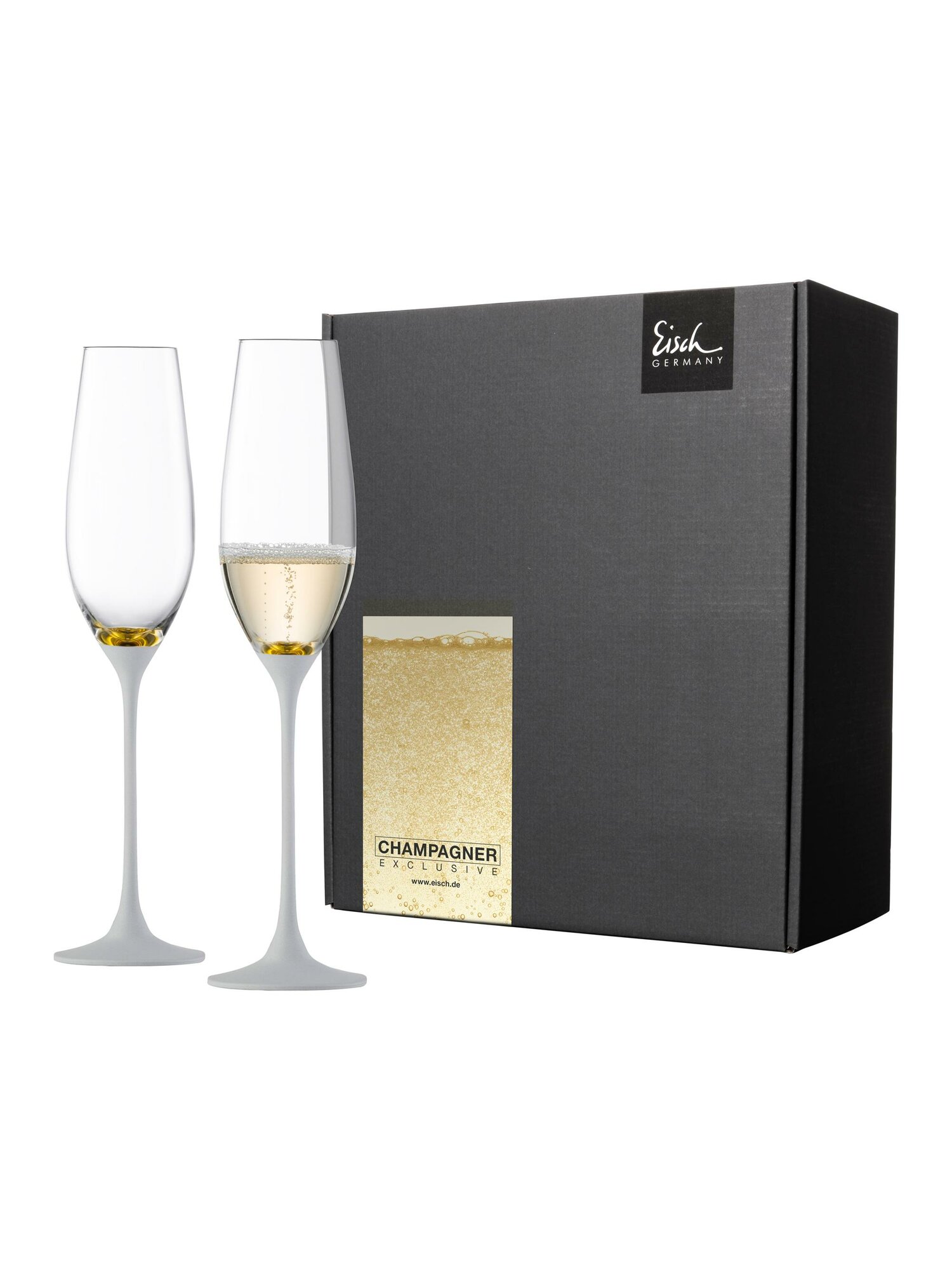Набор бокалов для шампанского 2шт 210мл, EISCH Champagner Exclusive, ручная работа, хрустальное стекло, Германия