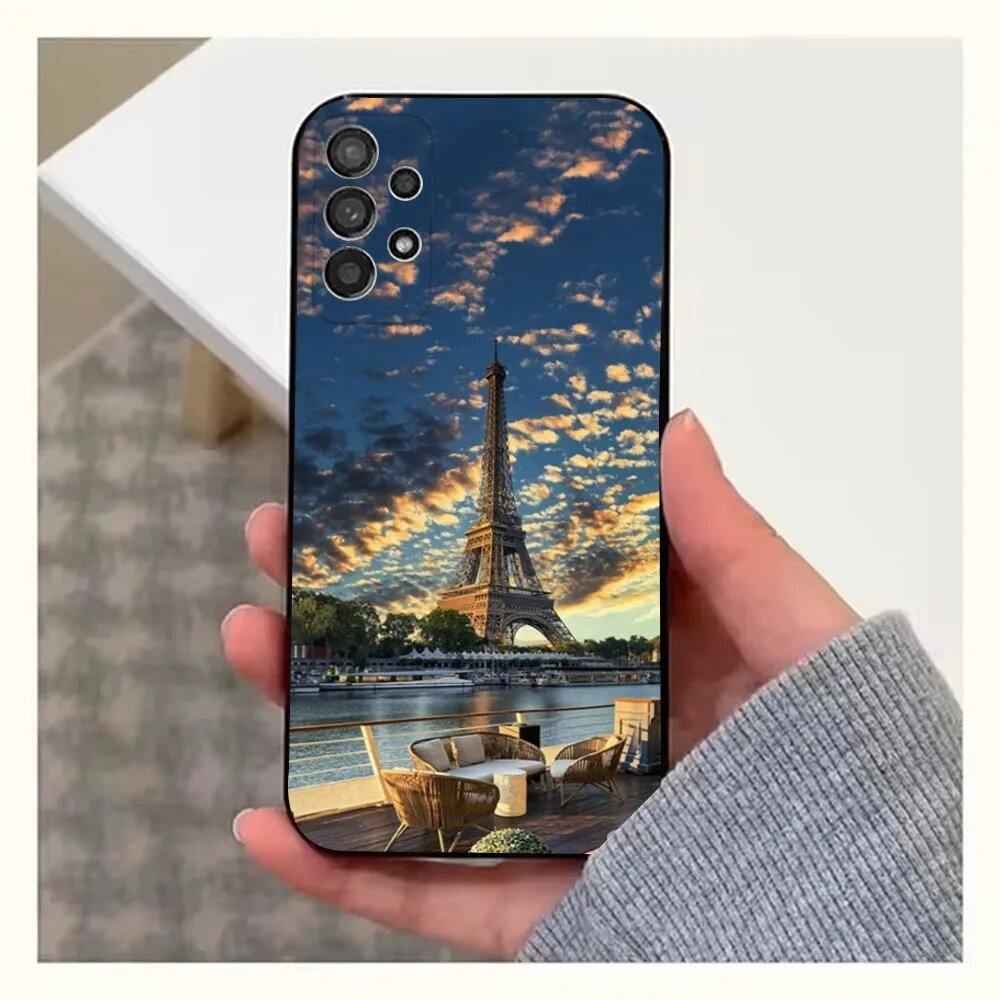 Чехол для телефона Art Paris Eiffel Tower для Samsung S25, S24, S23, S22, S20, S21, S10, Ultra, Plus, Lite, FE, мягкий силиконовый черный чехол