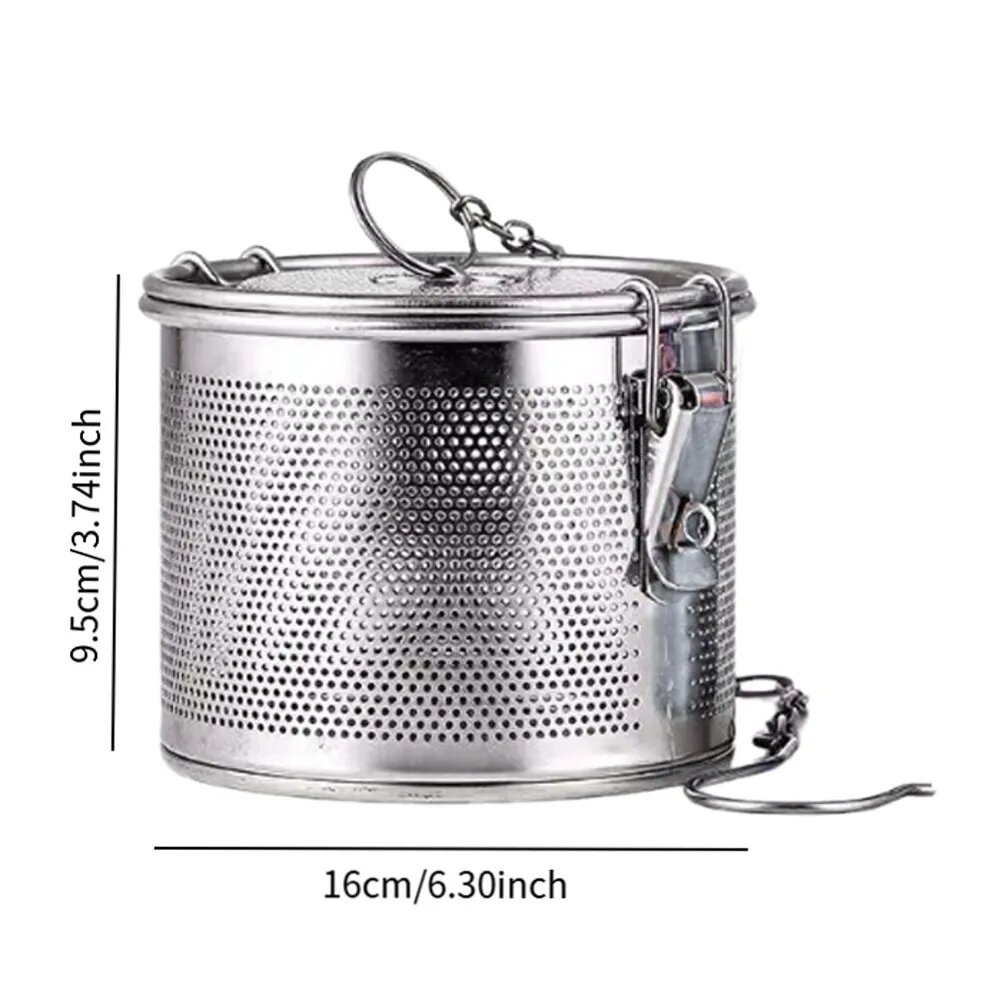 Кастрюля из нержавеющей стали с крышкой, 1 шт, 16x9.5 см