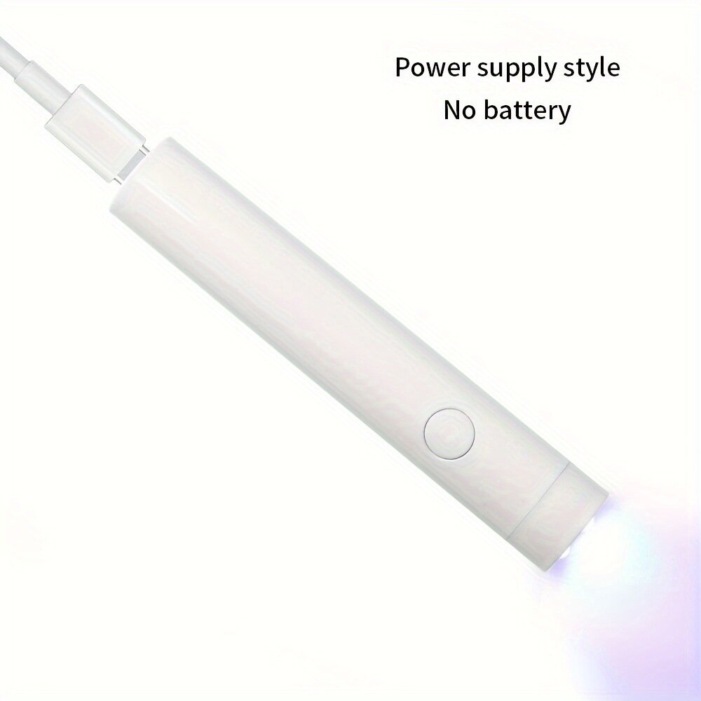 LED-лампа для искусственных ногтей, форма круг, белый, без батареи