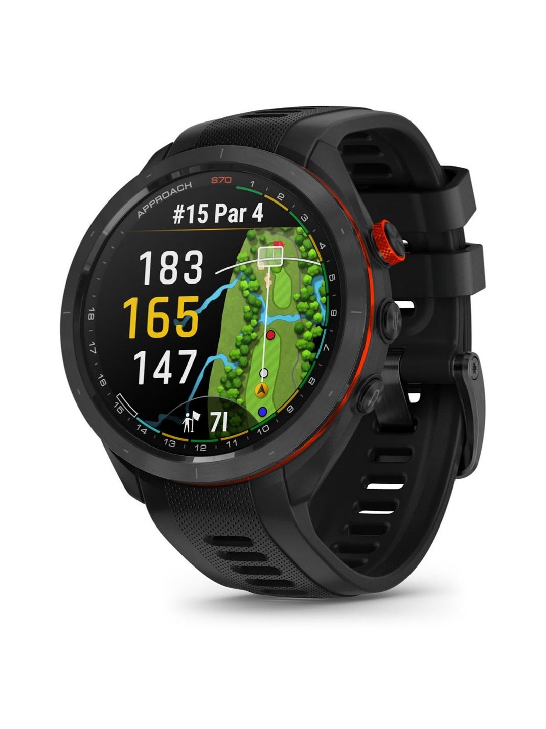 Смарт-часы для гольфа Garmin Approach S70 47 мм, AMOLED 1,4 дюйма, GPS, керамический безель