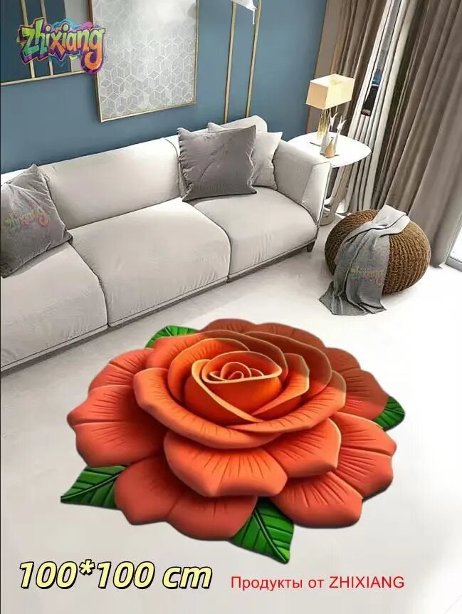 Ковер дорожка 3D 100x100 см