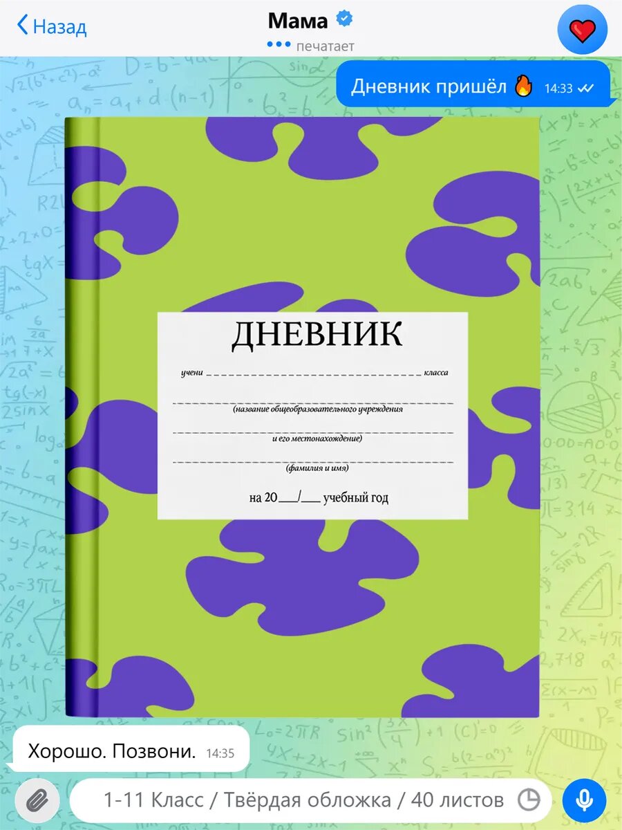 Школьный дневник с принтом y2k pinterest