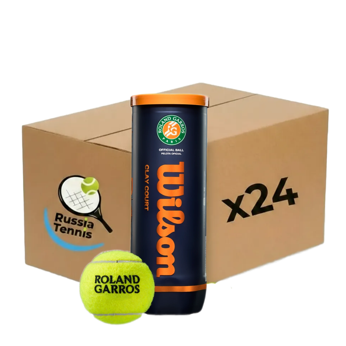 Коробка теннисных мячей Wilson Roland Garros Clay Court 72 мяча