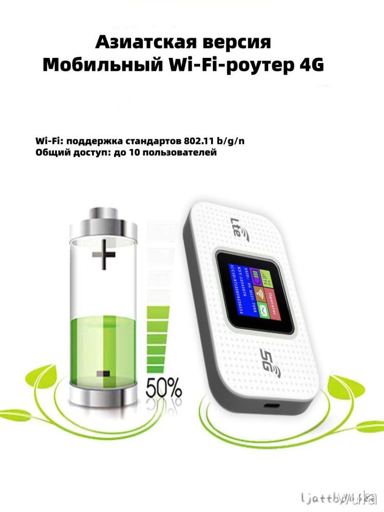 Мобильный Wi-Fi роутер 4G с цветным экраном, аккумулятор 3000 мАч, для путешествий, точка доступа