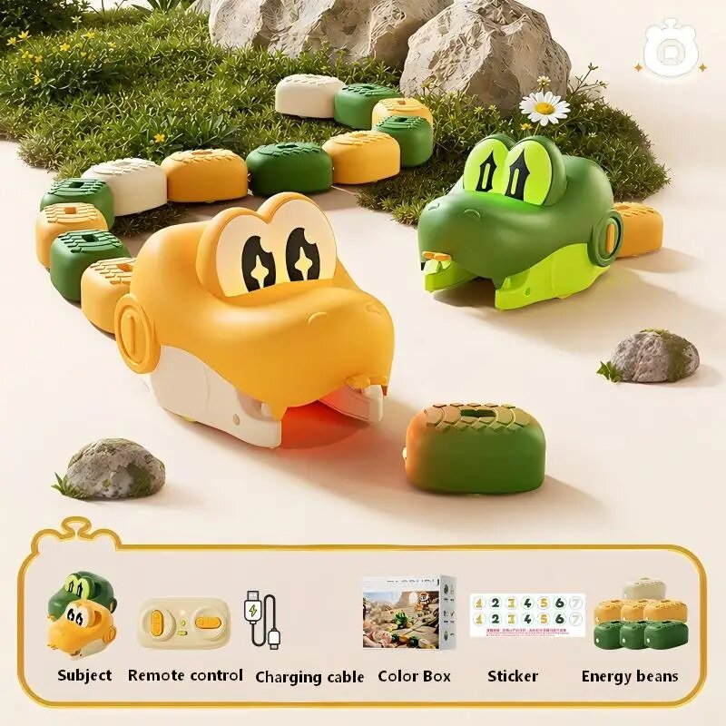 Радиоуправляемая змейка-машина для мальчиков Green and Orange