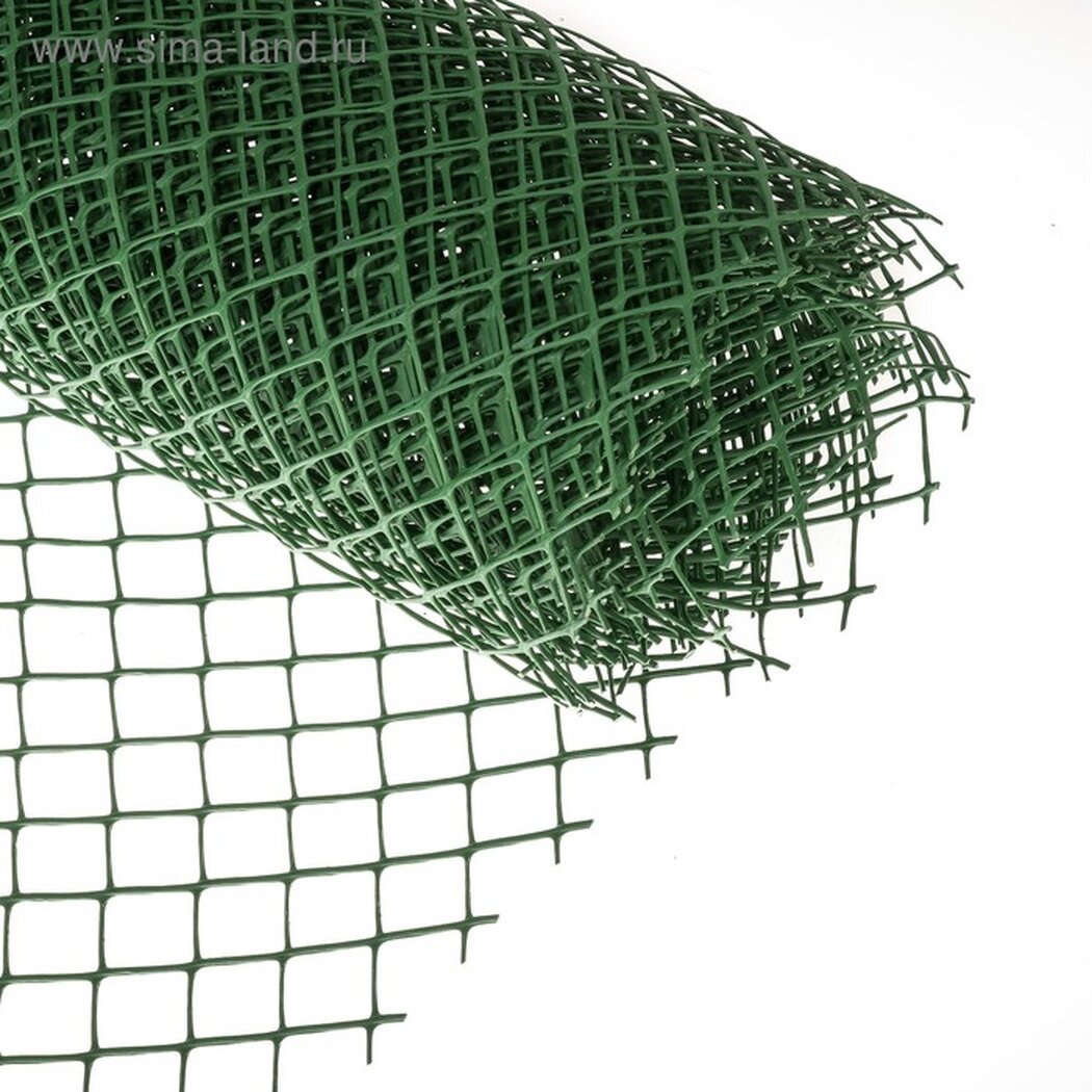 Сетка садовая Greengo, 1.5 × 10 м, ячейка ромб 40 × 40 мм, пластиковая, зелёная, в рулоне