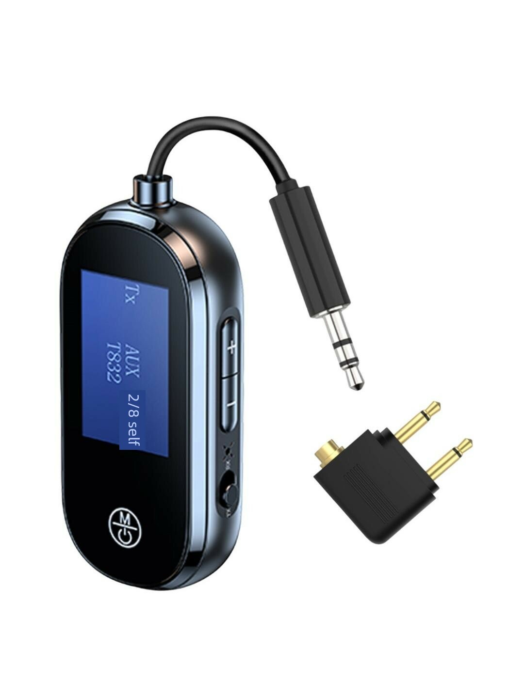 Bluetooth-передатчик C83Pro+ с сменным штекером для автомобиля, наушников, компьютера и телевизора с aptX HD