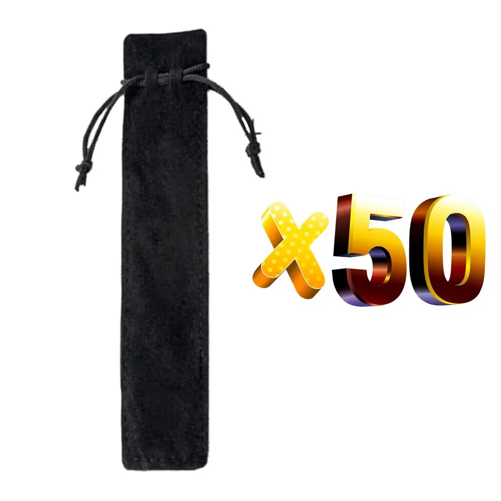 Бархатные сумки для ручек, 50 шт. Черный, 50pcs black pouch
