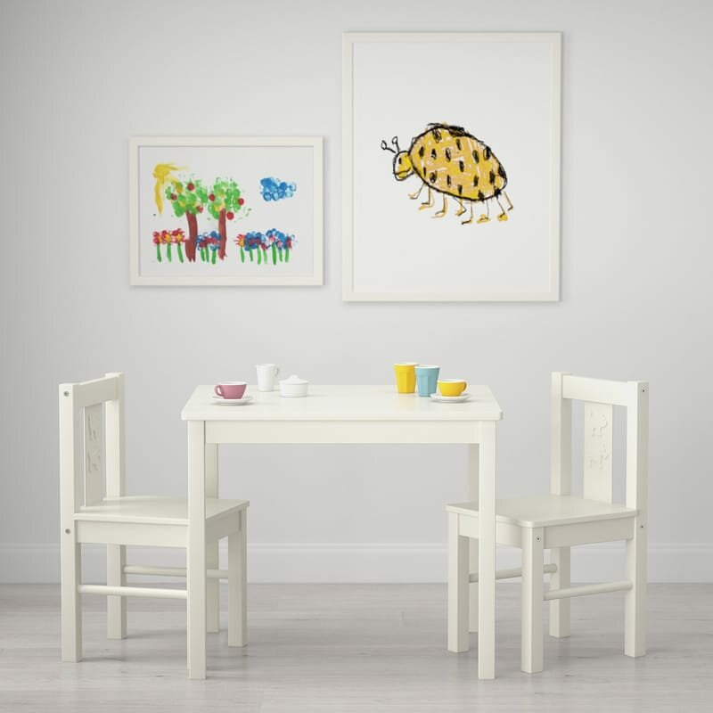 Детский стол IKEA KRITTER, 59x50 см, белый