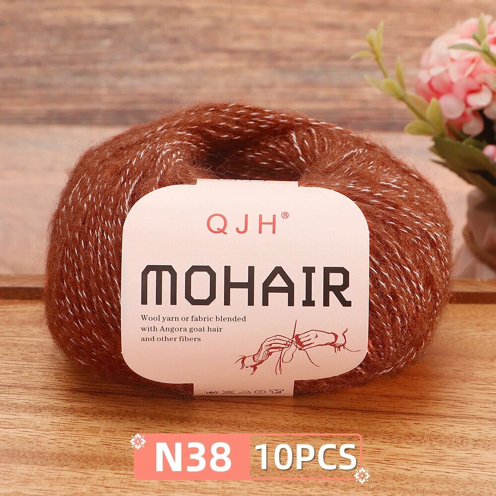 Пряжа мохер QJH N38, 10 шт, 25г