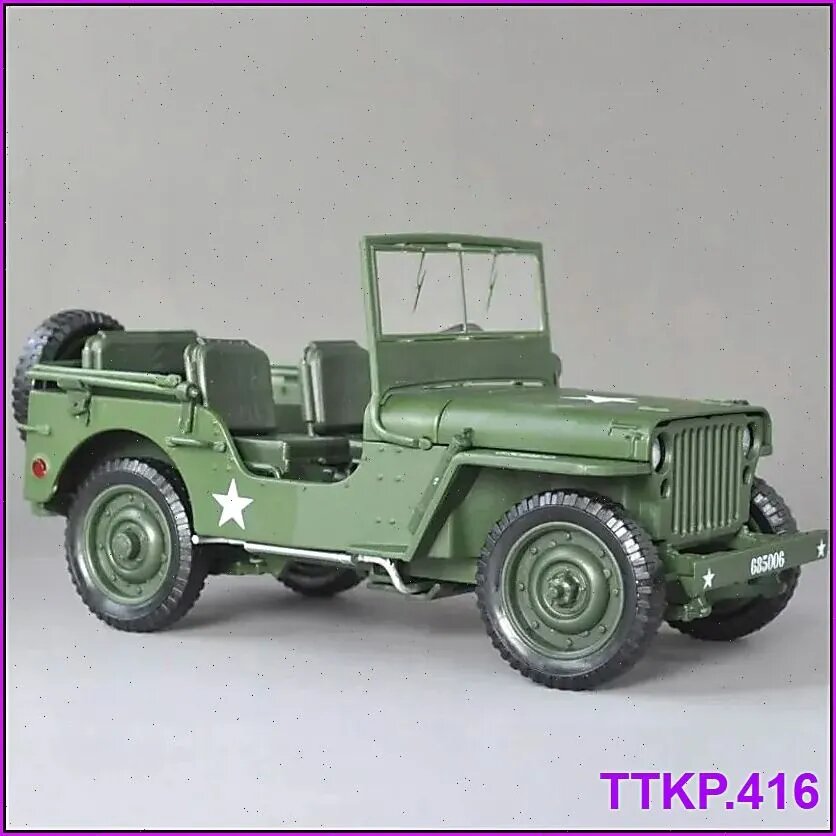 Эксклюзивная миниатюрная копия Jeep Willis 1 18 модель выполнена из литого металла