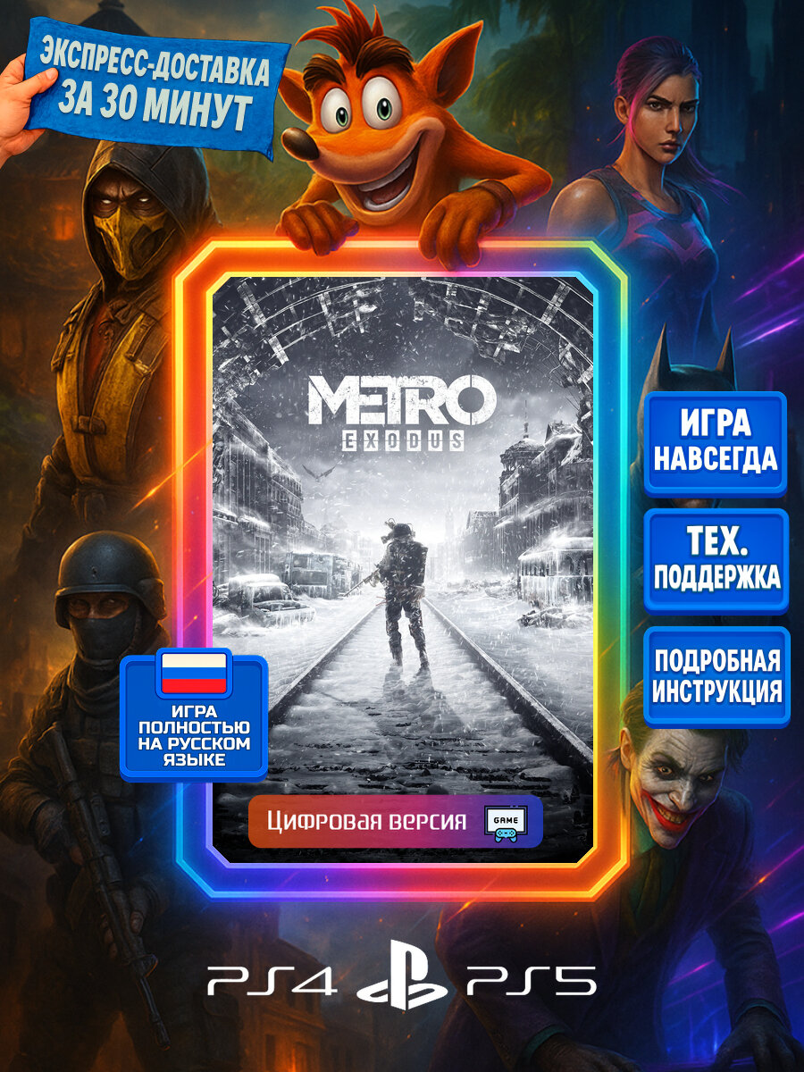 Metro Exodus PS4/PS5 | Моментальная доставка | Полностью на русском языке | Боевики