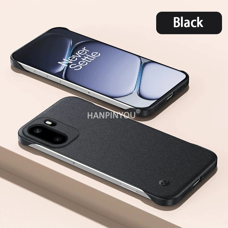 Ультратонкий безрамочный матовый чехол из песчаника для OnePlus Ace 6 6T Черный, Black, OnePlus 15T