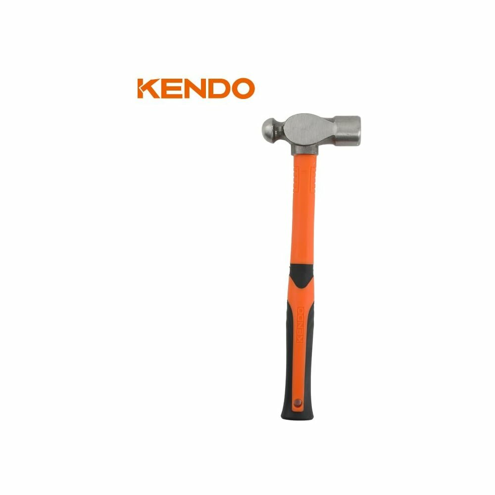 Молоток с круглым бойком KENDO с фибергласовой рукояткой, 450 г 25139 — фото 1