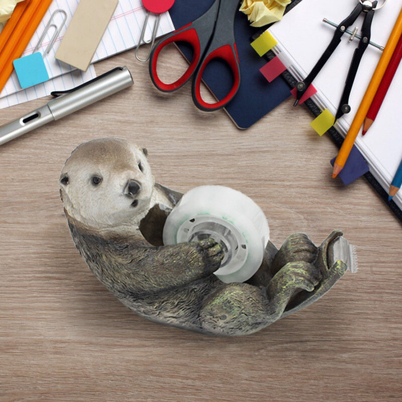 Канцелярские принадлежности для офисного рабочего стола cute otter shape держатель полимерной ленты cutter