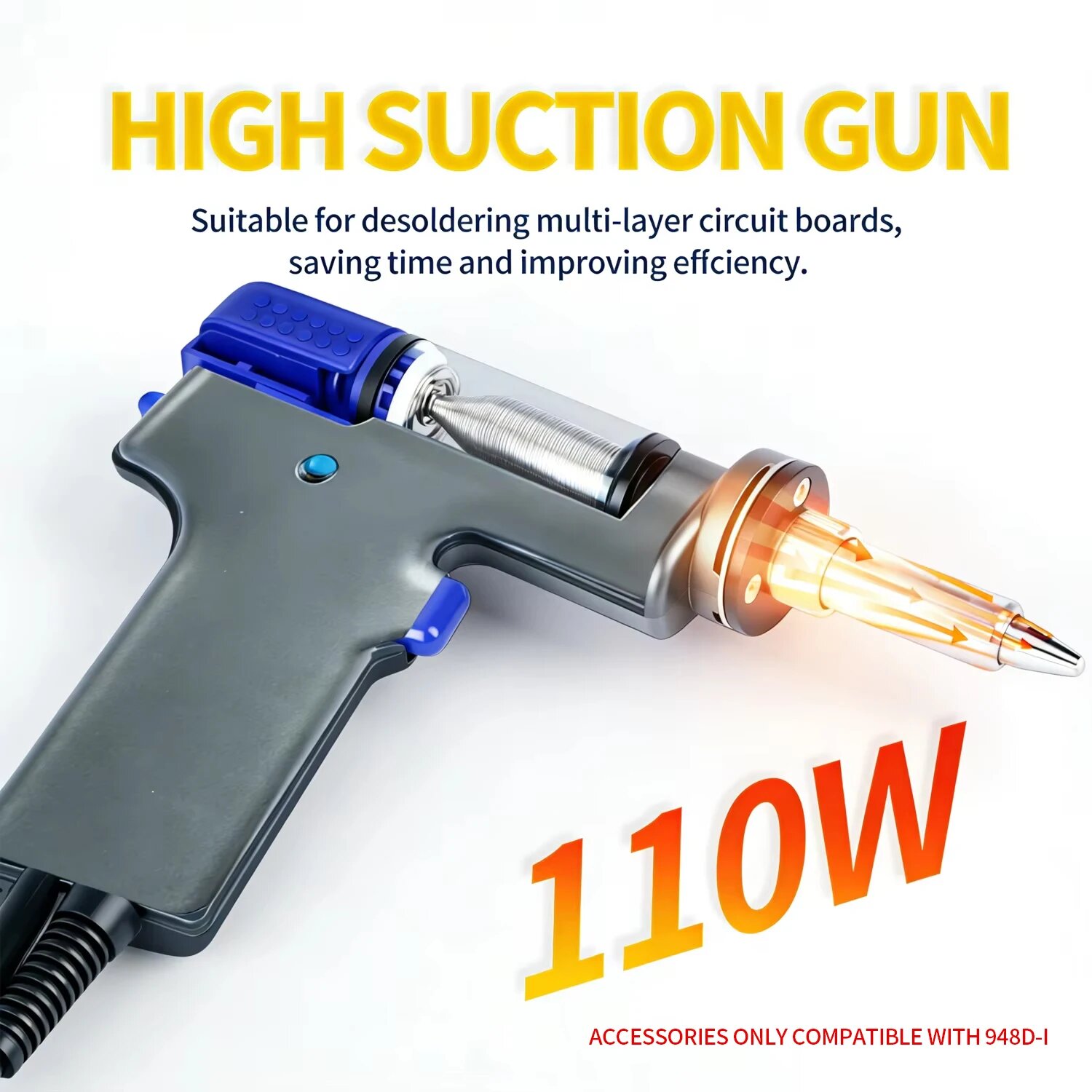 Silverflo 110W Всасывающий Пистолет для Распайки 948D-I