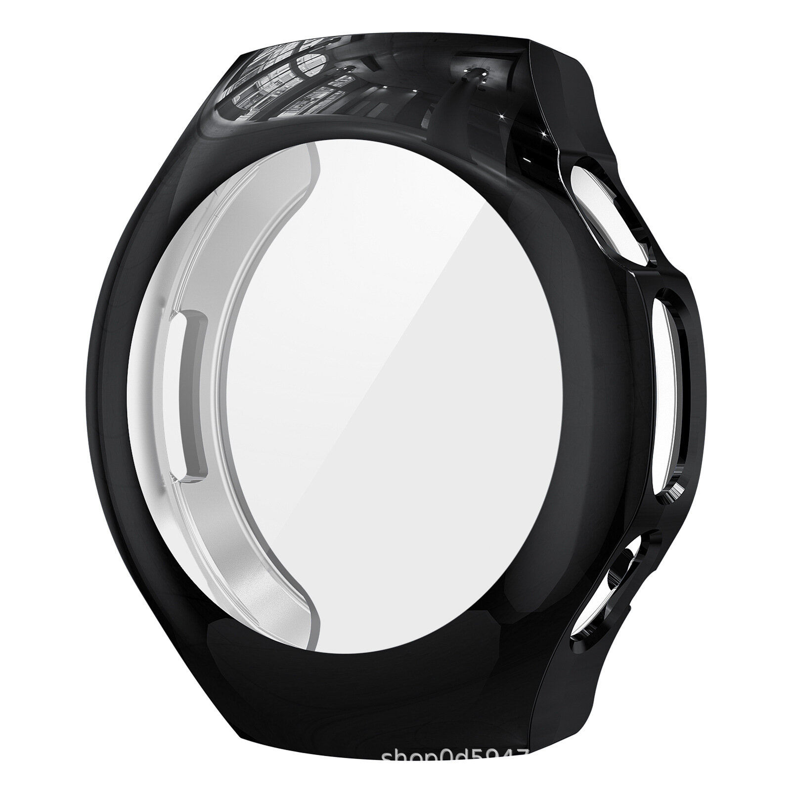 Корпус защитный из ТПУ для часов Huawei Watch 5 42 мм, цвет Черный, полная защита, премиум-материал, мягкая поверхность