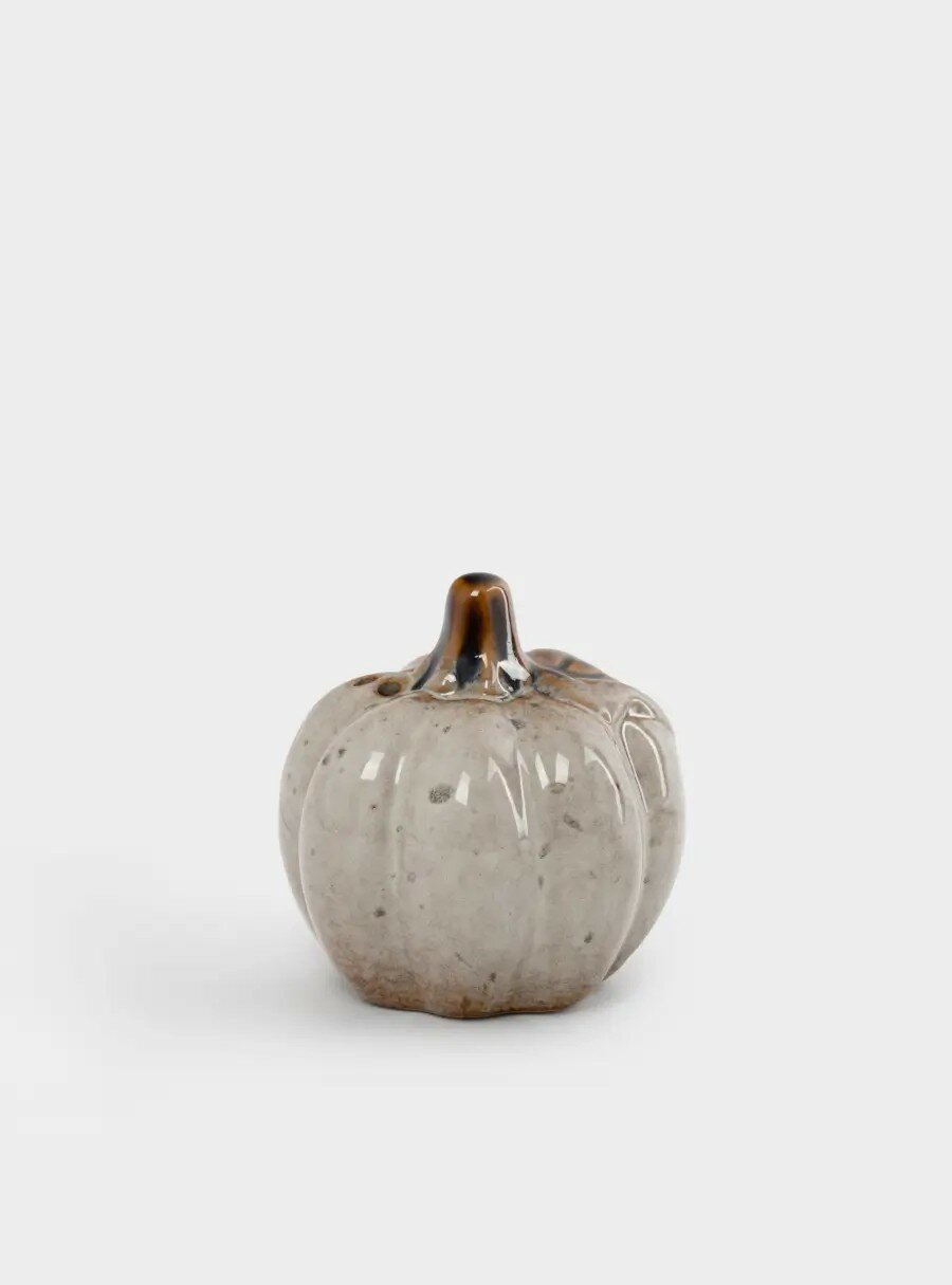 Емкость для соли или перца, 7 см, фарфор, молочная, в крапинку, Тыква, Light pumpkin (Anna Lafarg)