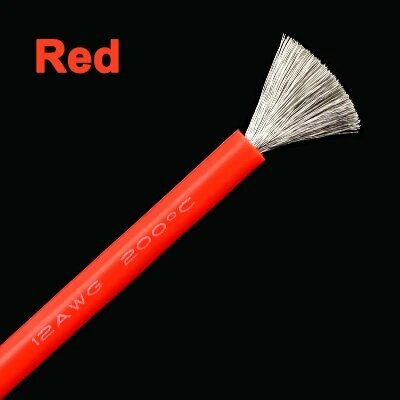 Силиконовый электрический провод 10 цветов 5/10 м AWG 30-08 18AWG, Красный, Red, 10 meters