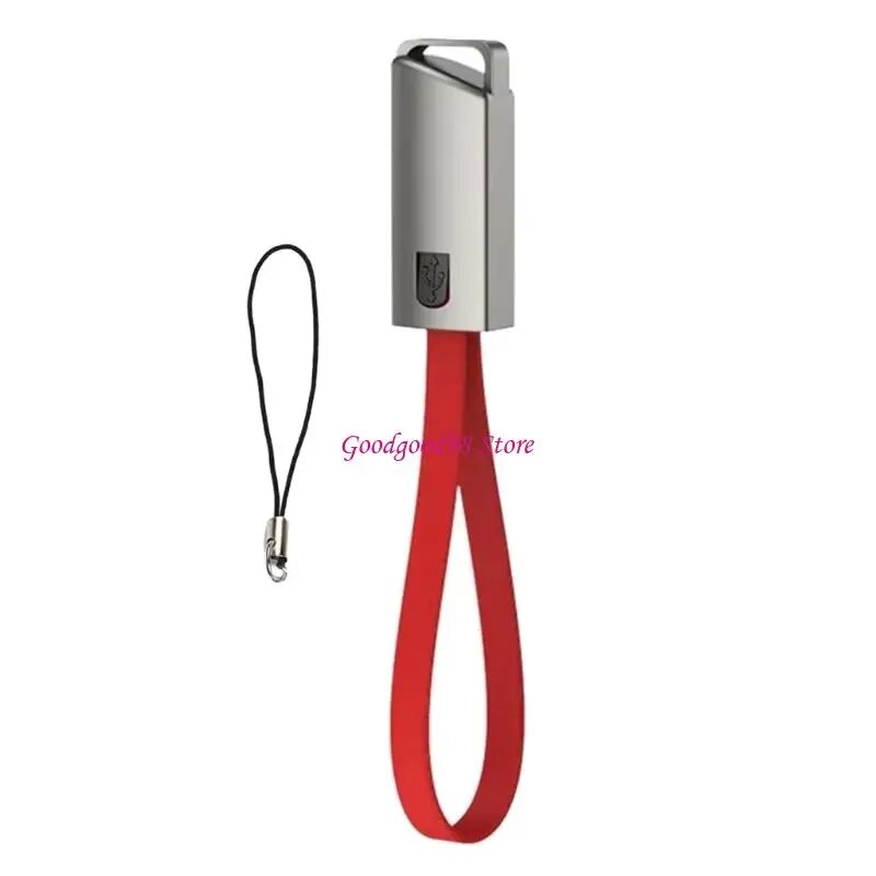 Портативный кабель USB Type-C брелок 2.4A Red