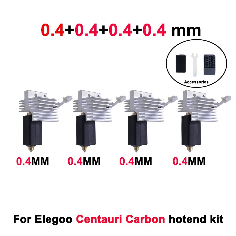 4 шт. Хотэнд 0.4 мм для Elegoo Centauri Carbon, Hk-4444