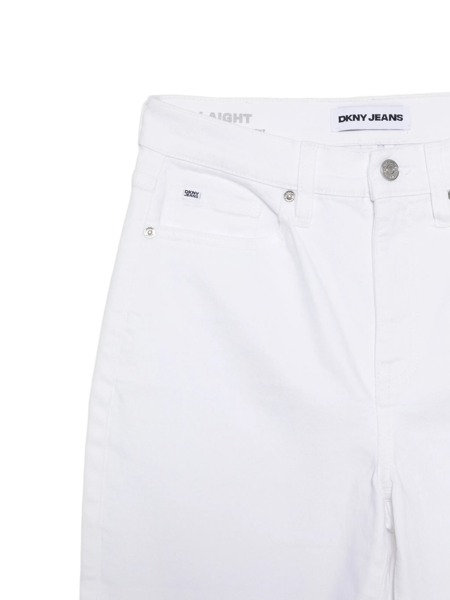Джинсы DKNY Logo-patch straight-leg jeans, размер 27, белый — фото 1