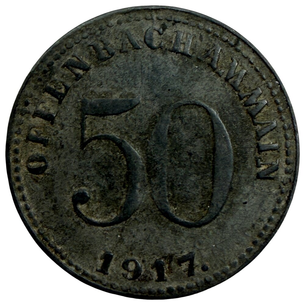 Германия, Германская империя, Оффенбах-ам-Майн 50 пфеннигов 1917 г.
